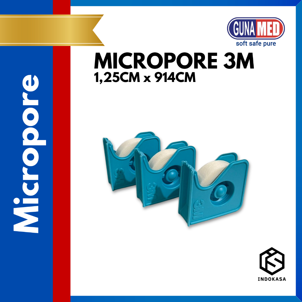 Jual MICROPORE 3M 1,25 CM X 914 CM / MICROPORE / PLESTER | Shopee Indonesia