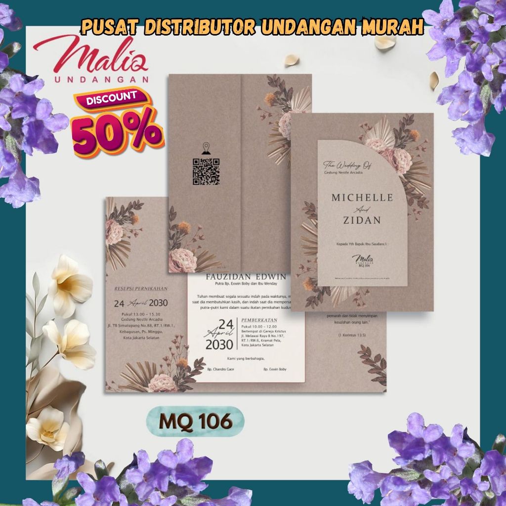 Jual Blangko Undangan Maliq 106 | Blangko Undangan Murah | Blangko Undangan|Blangko Kosong ...