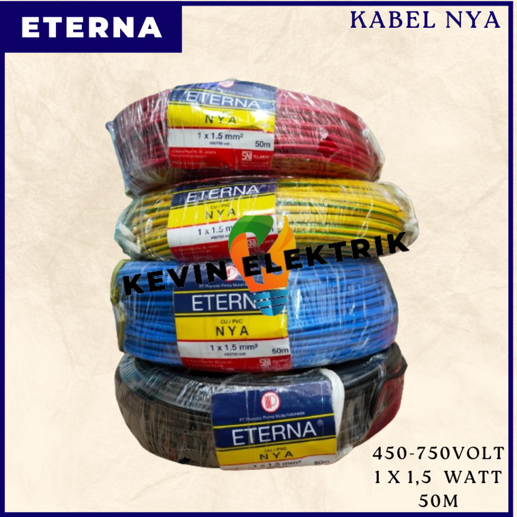 Jual KABEL NYA ETERNA 1 X 1,5 50M DAN 100M | Shopee Indonesia