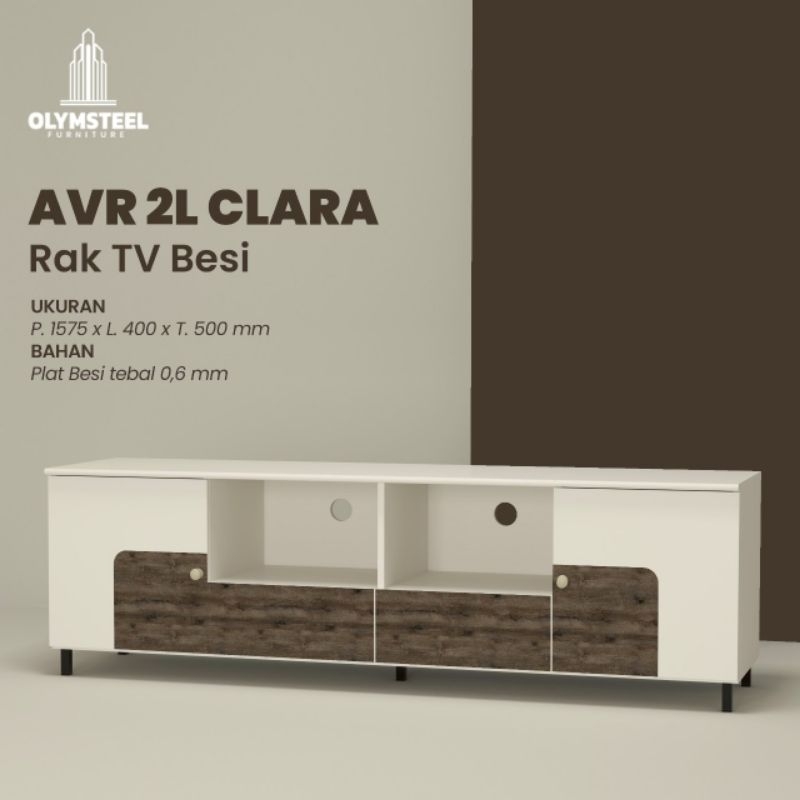 Jual meja tv plat besi olymsteel AVR 2L rak tv buffet tv credenza ...