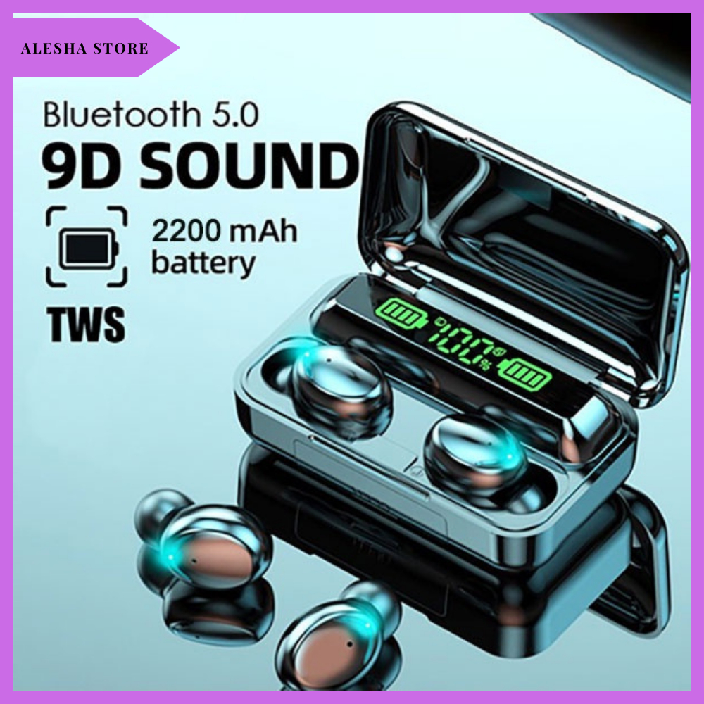 Jual TWS F9-5 Tahan Air Headset V5.1 Bluetooth Earphone In-ear Wireless Headphone Earbuds Dengan ...