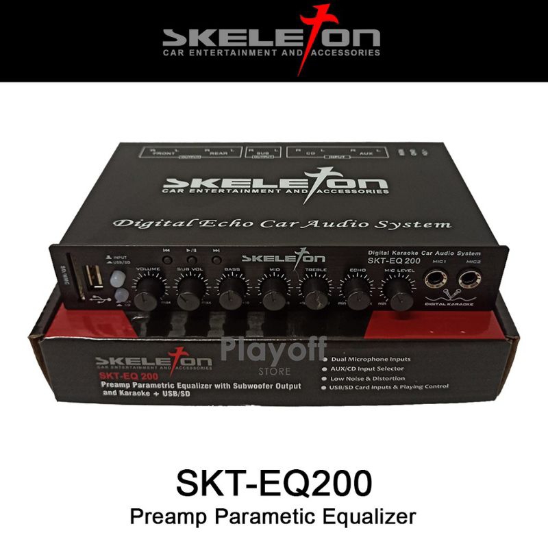 Jual Parametric Equalizer Preamp Karaoke SKELETON EQ200 Bluetooth USB ...