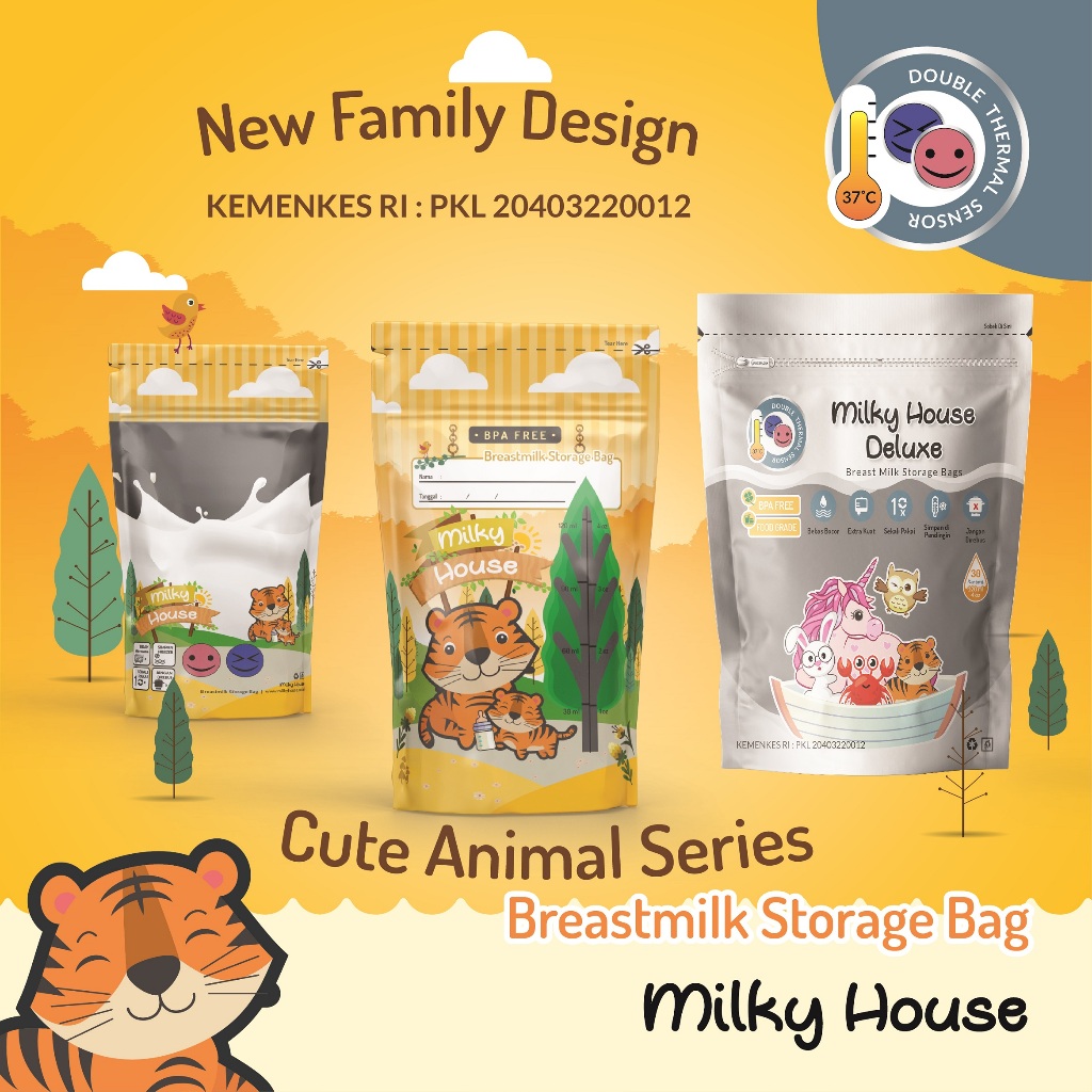 Jual Milky House Kantong ASI 120 ml KEMENKES RI / Breast Milk Storage Bags | Shopee Indonesia