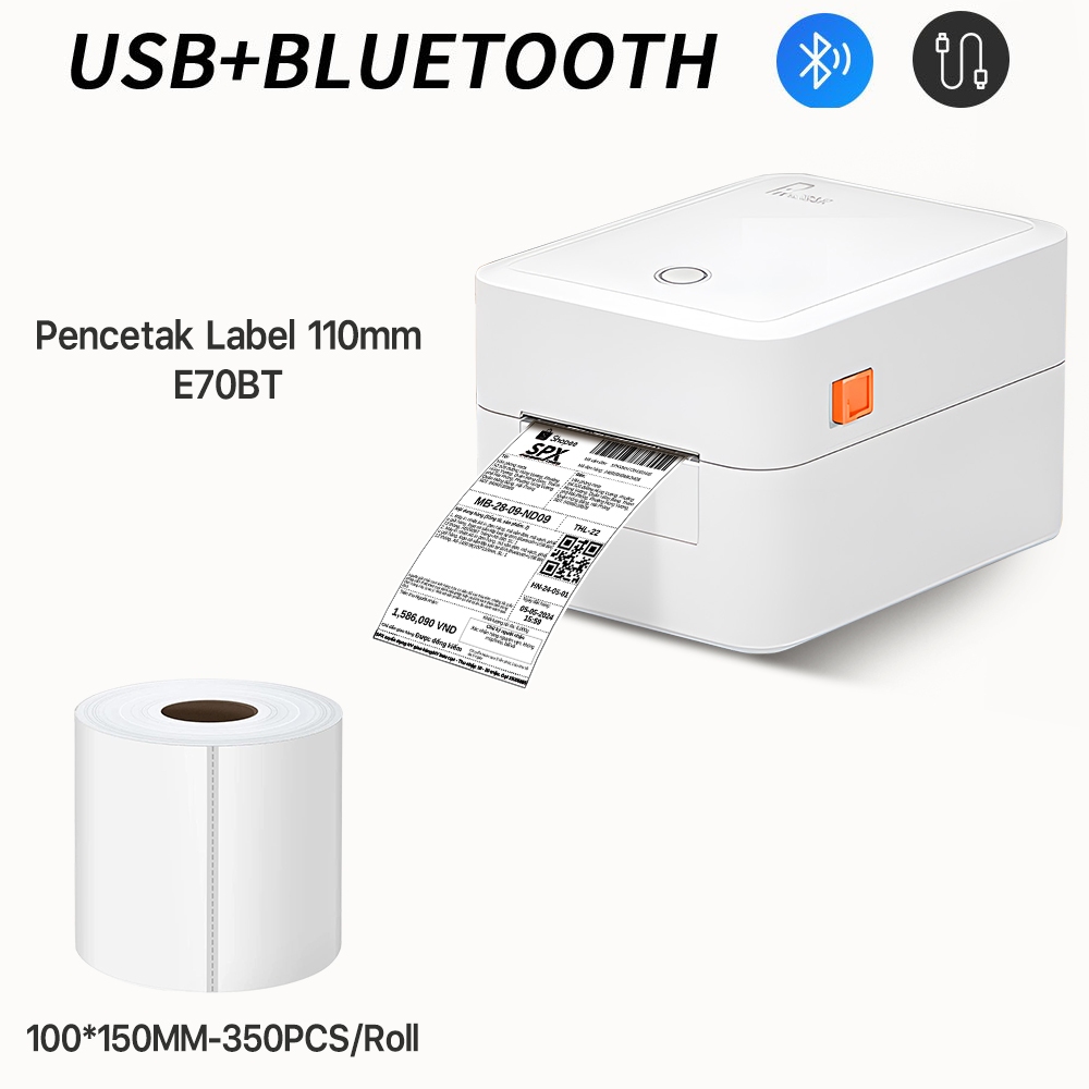 Jual Ayin QR-368BT(A70pro) printer barcode thermal label Resi ...