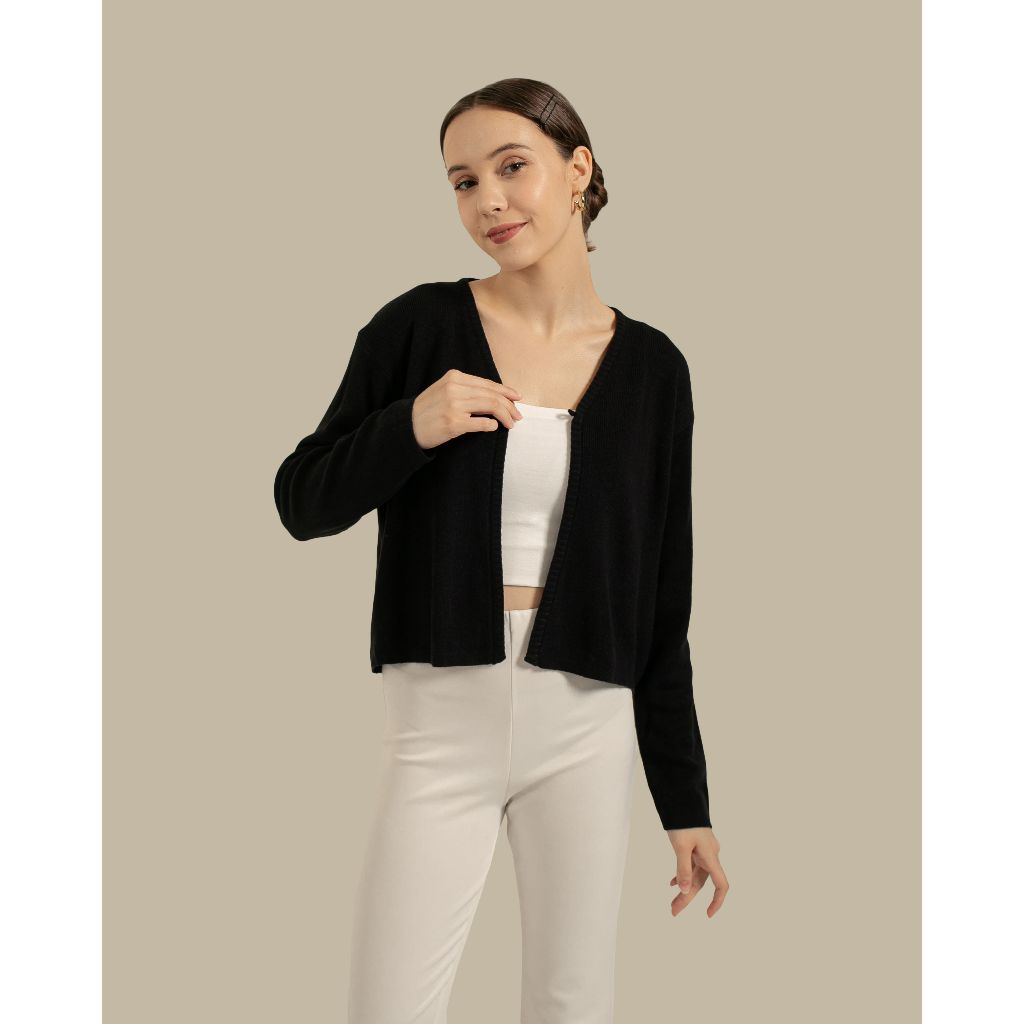 Jual NIGOO Maja Crop Cardigan Knitwear Wanita | Shopee Indonesia