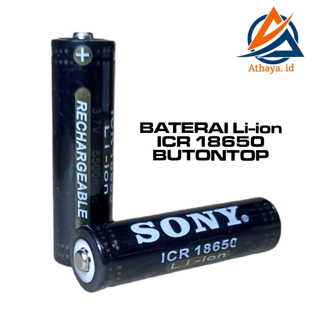 Jual Baterai Cas / Baterai Isi Ulang Tipe ICR 18650 BUTONTOP 5500mAh 3 ...