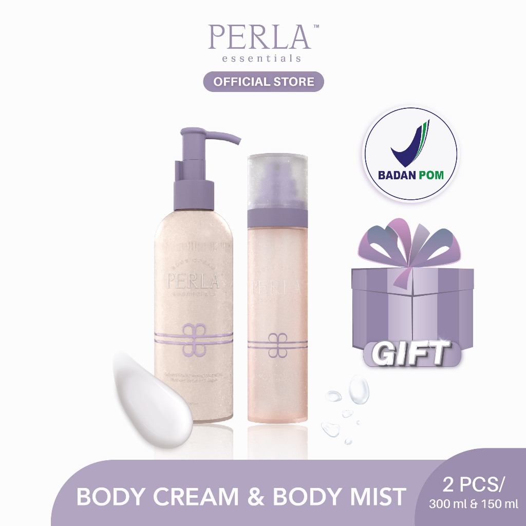 Jual PERLA Essentials Body Cream 300 ml & Body Mist 150 ml | Shopee Indonesia