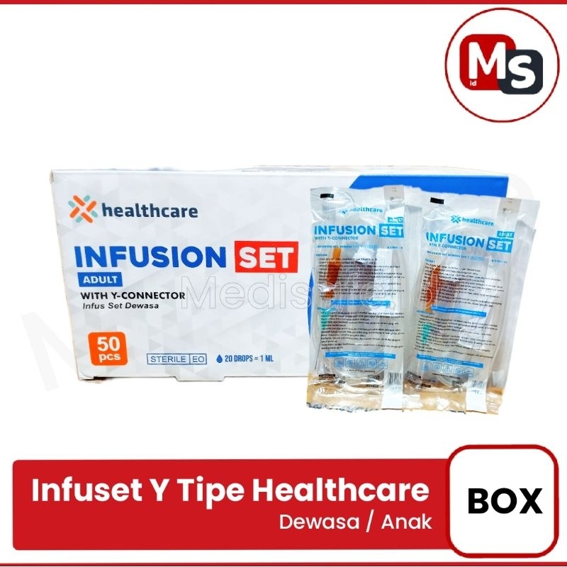 Jual Healthcare Infuset Y Tipe Selang Infusion Set Dewasa & Anak Isi 50 Pcs / Box | Shopee Indonesia