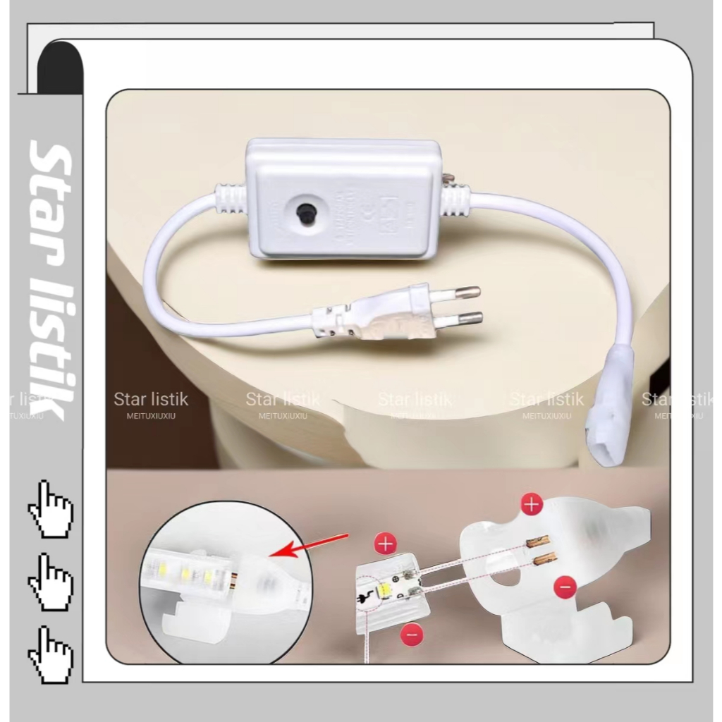 Jual KABEL COLOKAN LAMPU STRIP RGB LED SMD 2835/ 5050 STRIP BIASA ...