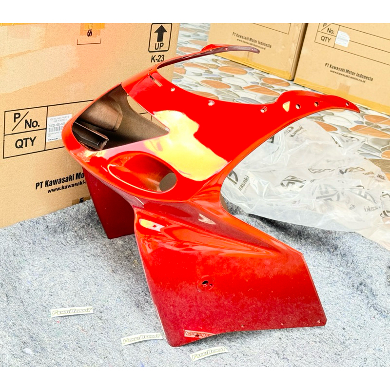 Jual BODY BODI FAIRING ATAS COVER BATOK LAMPU DEPAN NINJA RR OLD ORANGE ...
