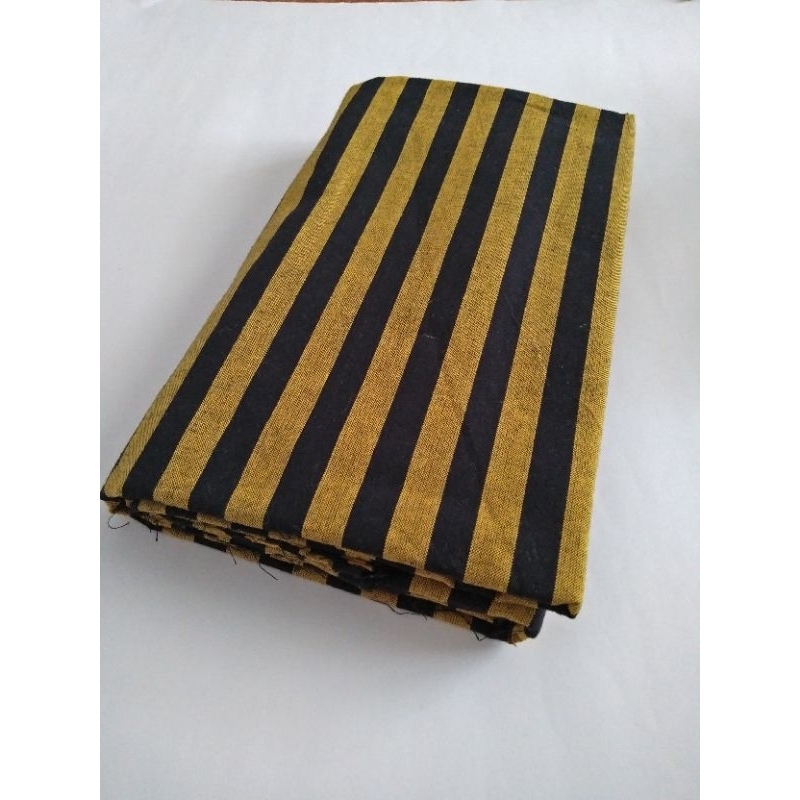 Jual Kain Lurik batik Tenun Lurik - Hitam blok Kuning | Shopee Indonesia