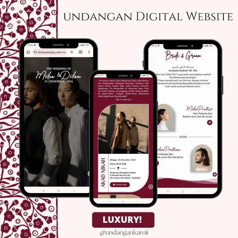 Jual (DESIGN LUXURY) Undangan Digital Website | Undangan Online ...