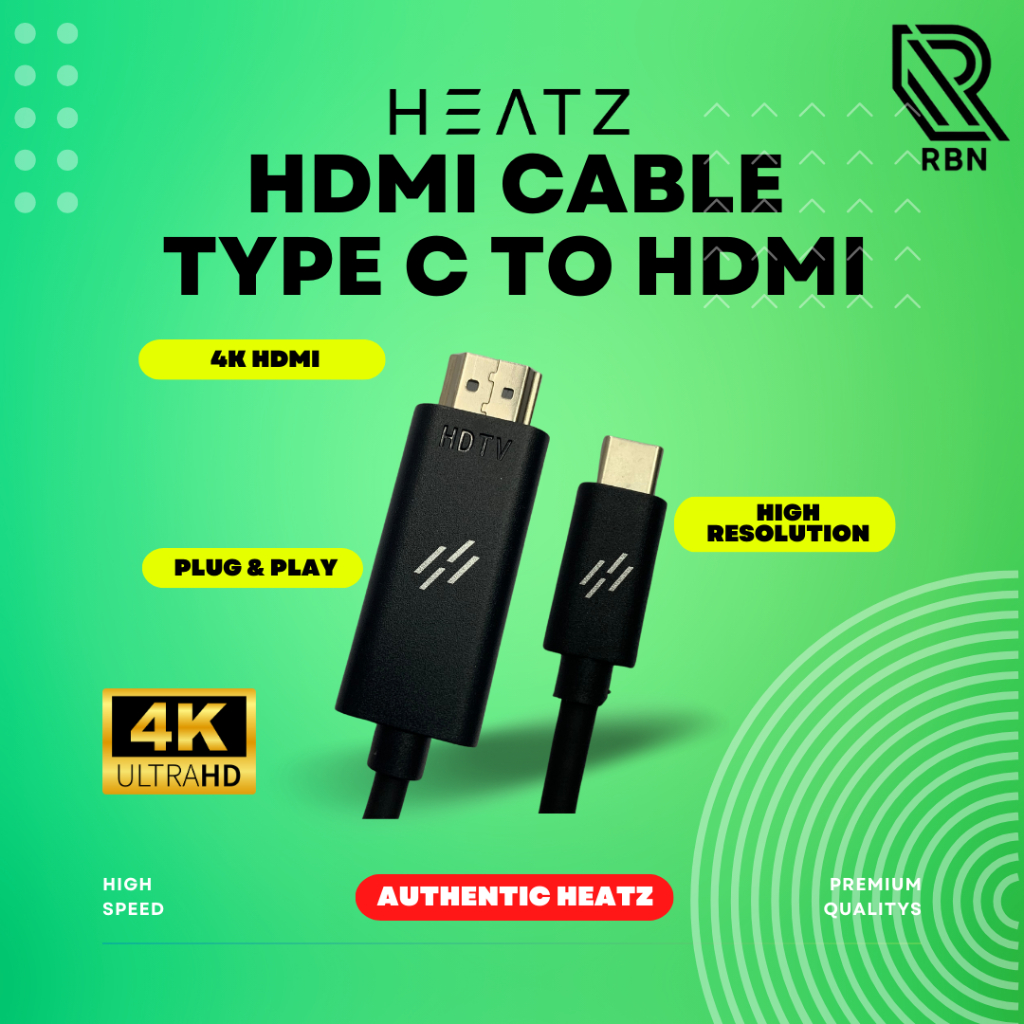 Jual USB-C to 4K HDMI CABLE HEATZ ZT60 High Video Resolution 4K 60Hz ...