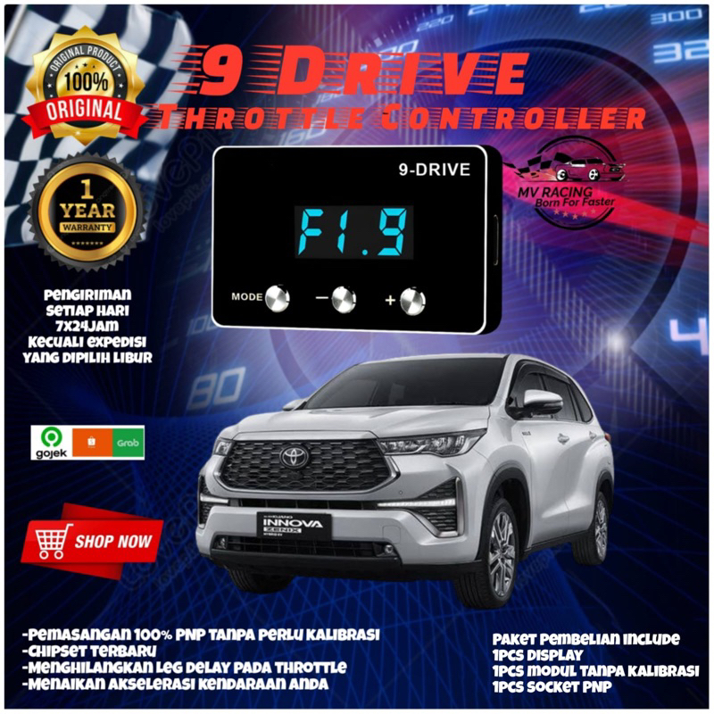 Jual Original 9 Drive Throttle Controller TOYOTA INNOVA ZENIX 9Drive ...