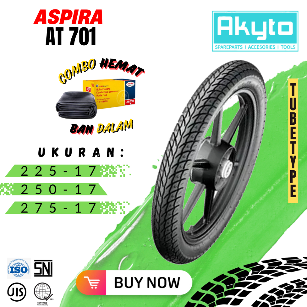 Jual BAN ASPIRA AT 701/ BAN TUBETYPE / BAN MOTOR RING 17 / BAN R17 ...