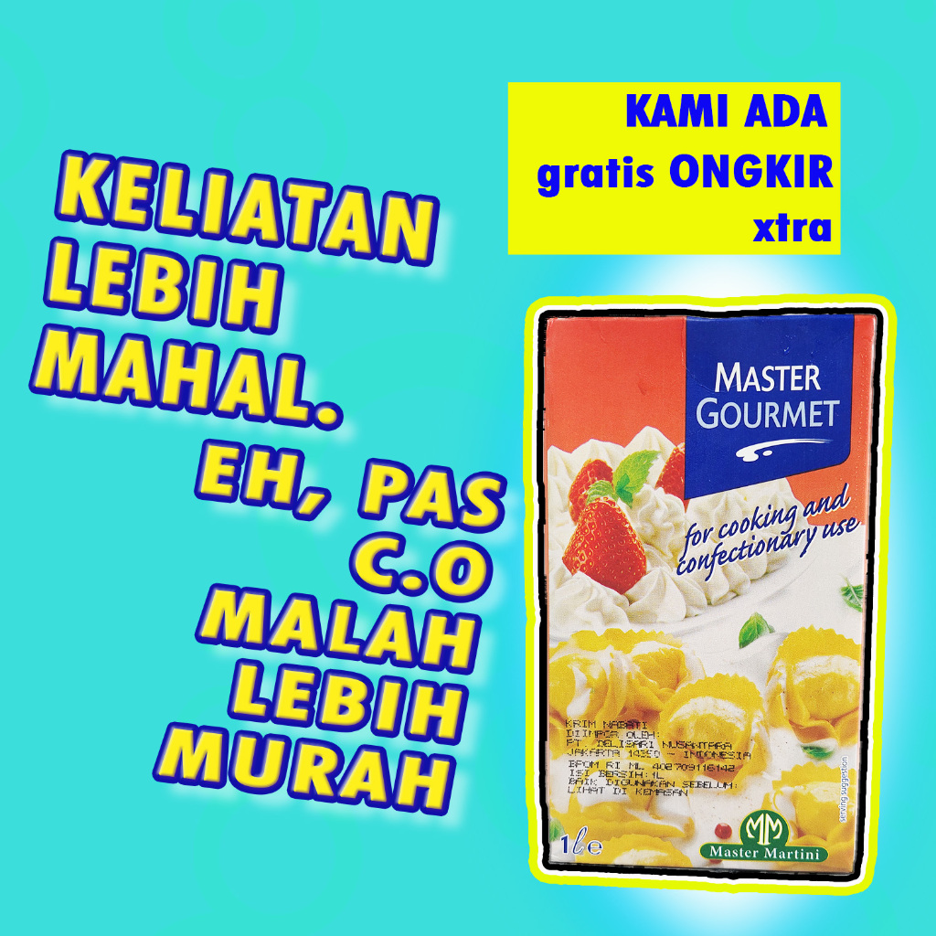 Jual MASTER GOURMET COOKING CREAM 1 LITER - MASTER MARTINI | Shopee ...