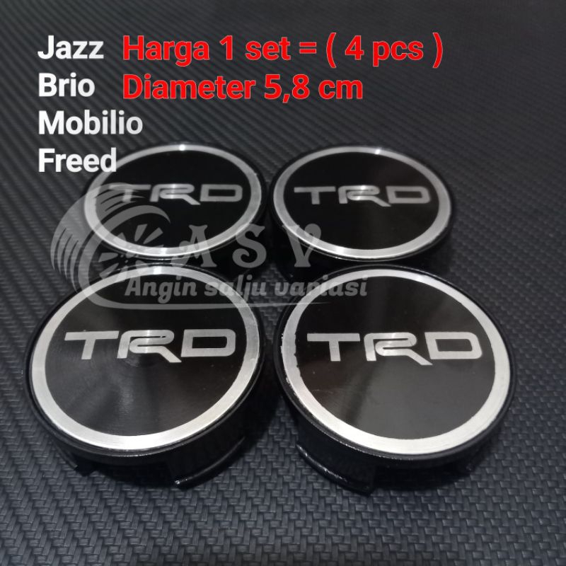 Jual dop roda tutup velg variasi trd hitam honda jazz brio mobilio ...