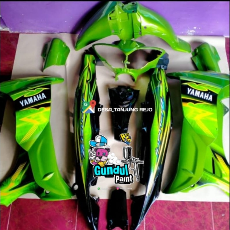 Jual cover body full set halus jupiter z Burhan HITAM IJO | Shopee ...