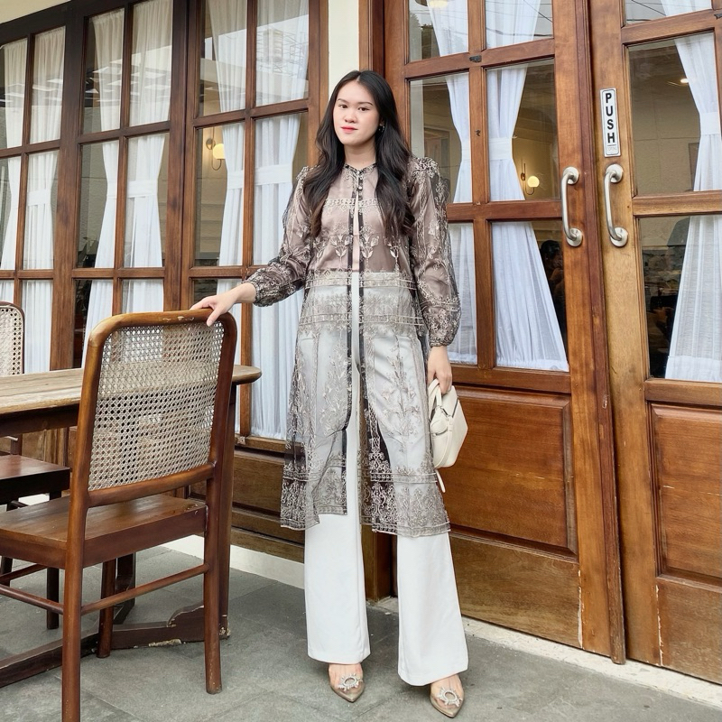 Jual [ Premium ] Outer ONLY Brukat Dress Outer Brukat Premium by Vitafa ...