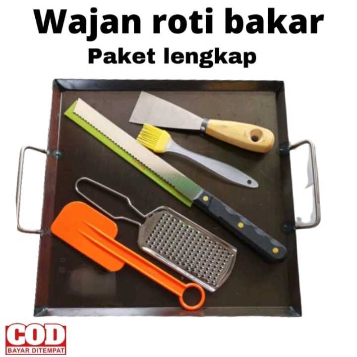 Jual Paket hemat Wajan roti bakar/wajan kebab/wajan penggangan/ukuran ...