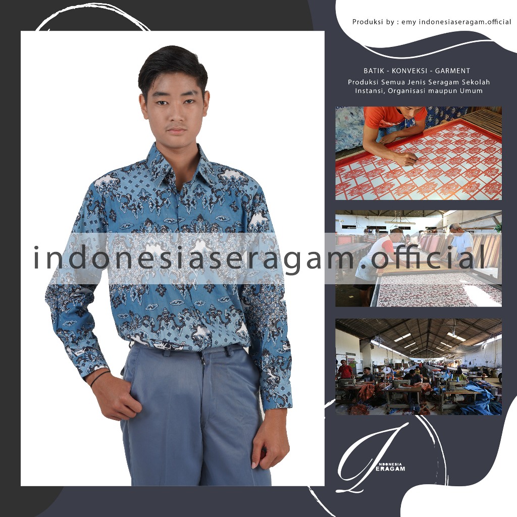 Jual Baju Batik SMA Pakaian Sekolah Seragam Siswa Bahan (Kode Motif ...