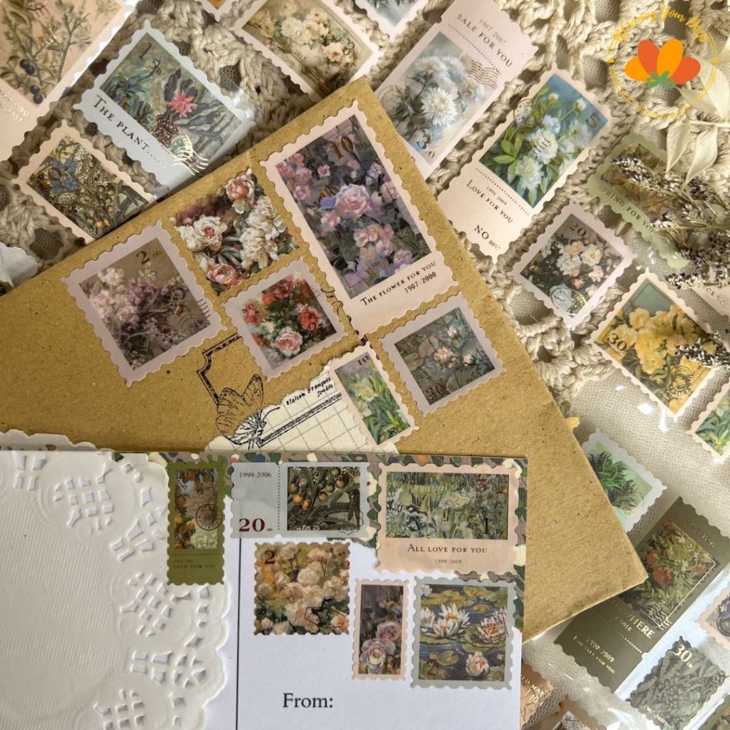 Jual 2Meter stiker roll prangko 1 Pack Roll Sticker Scrapbook Model ...