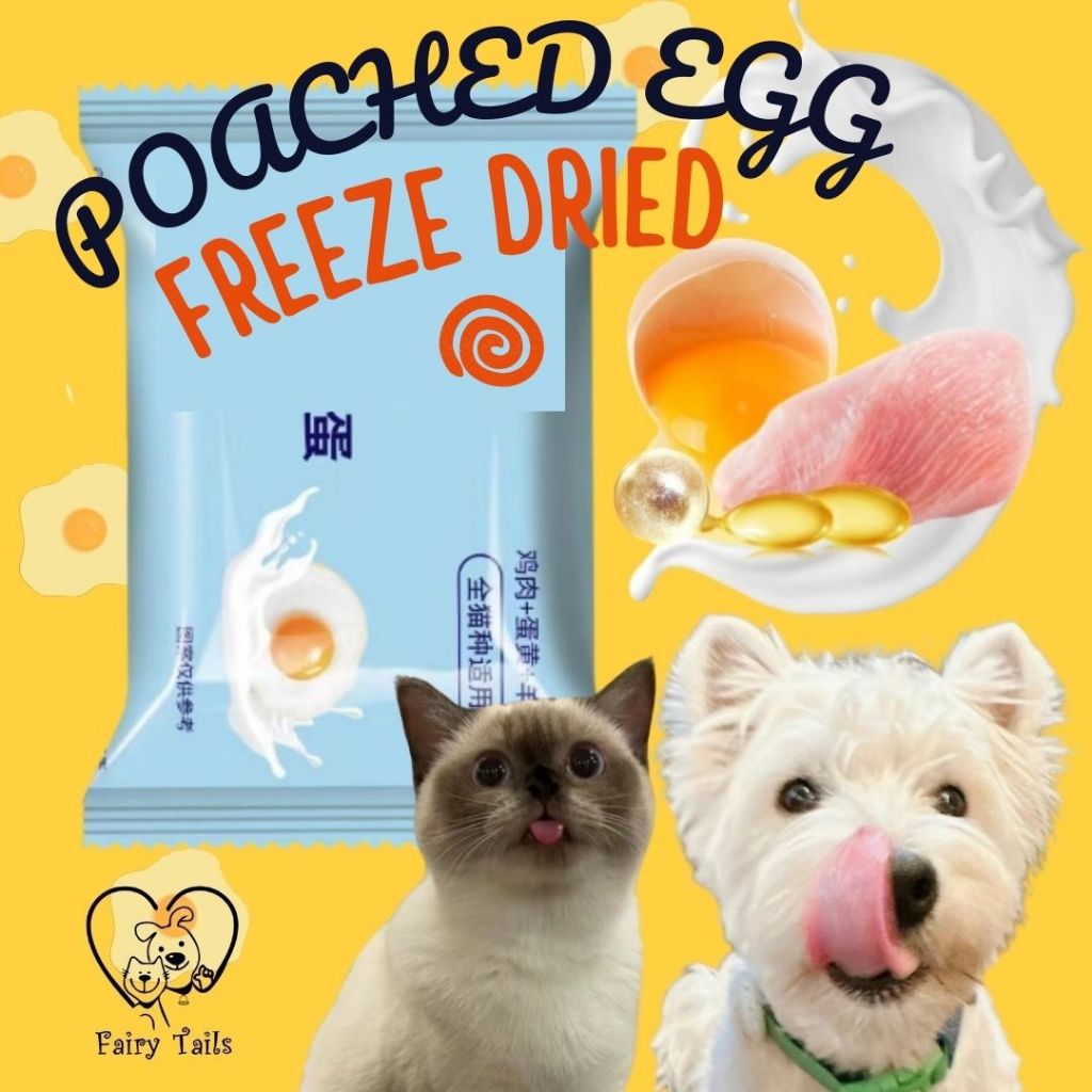 Jual Freeze Dried Poached Egg Snack Cemilan Daging Beku Ayam Susu ...