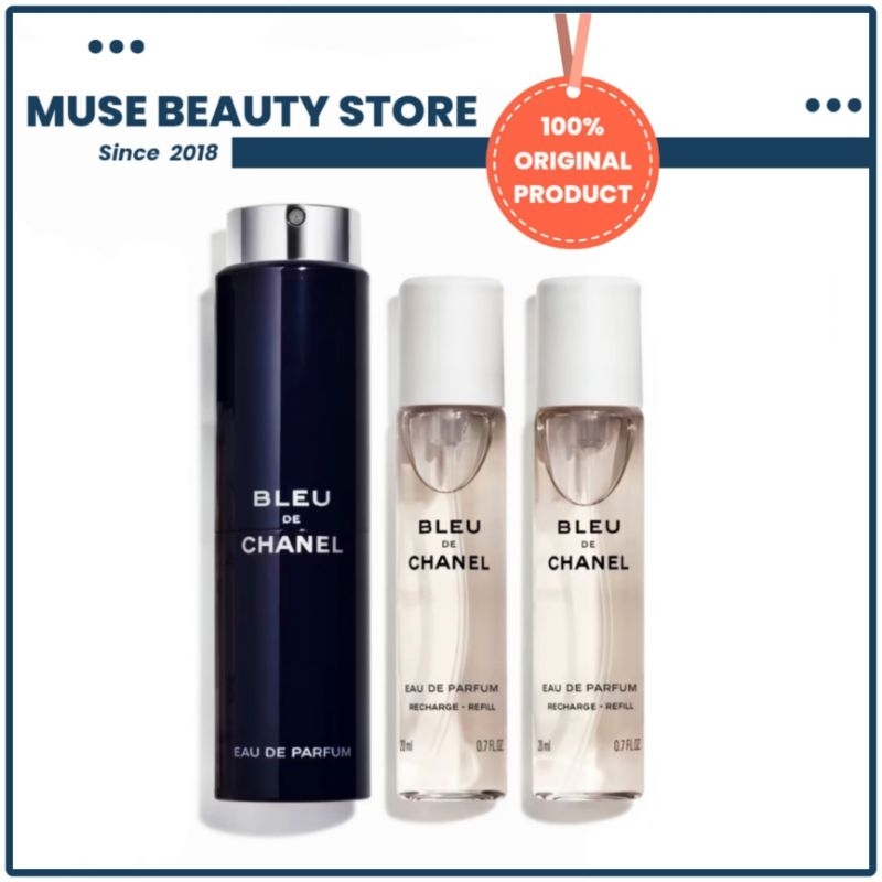 Jual Chanel Bleu De Chanel Eau De Parfum Set / Promo Paket Travel Set ...