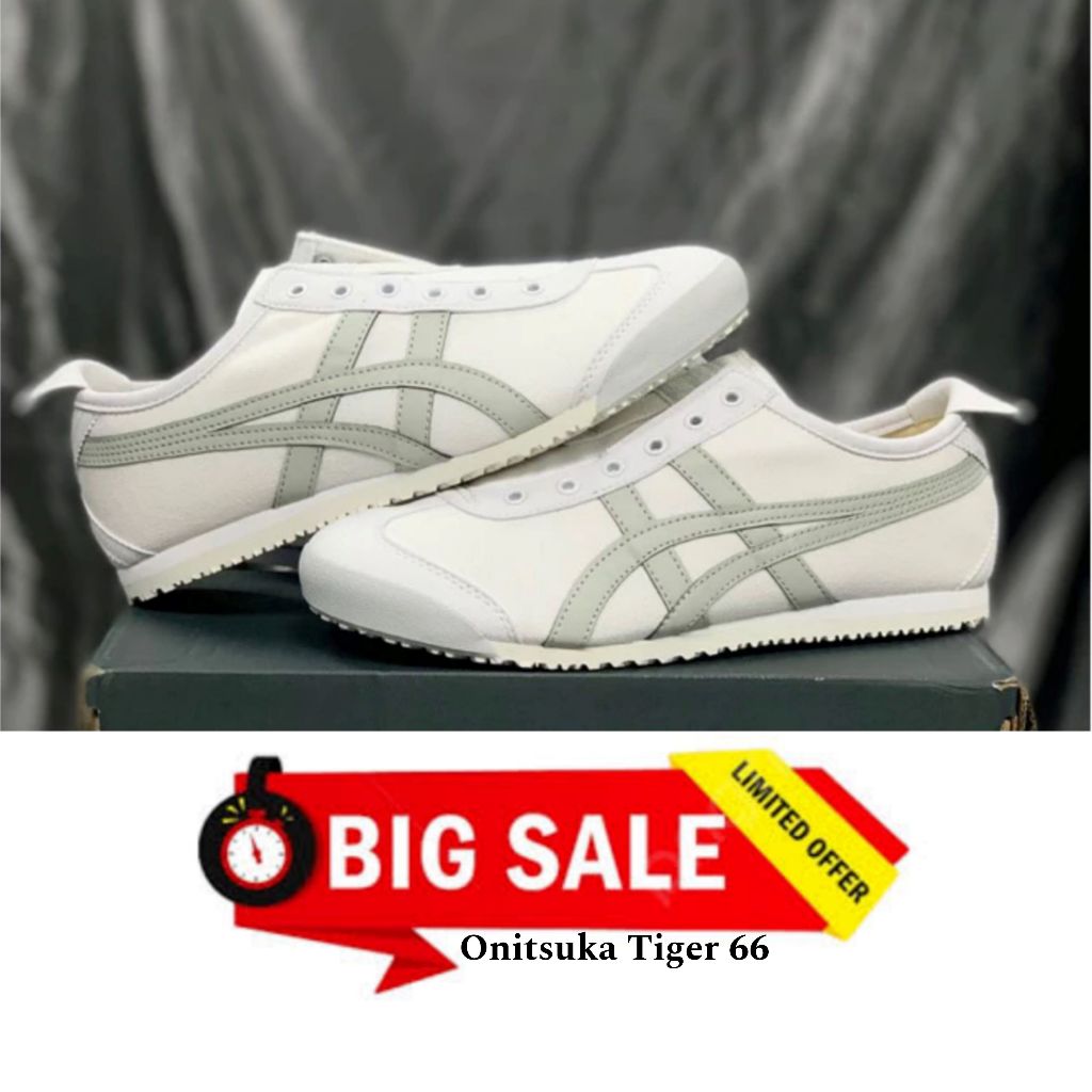 Jual Sepatu onitsuka tiger slip on white saga original sneakers unisex pria wanita | Shopee ...