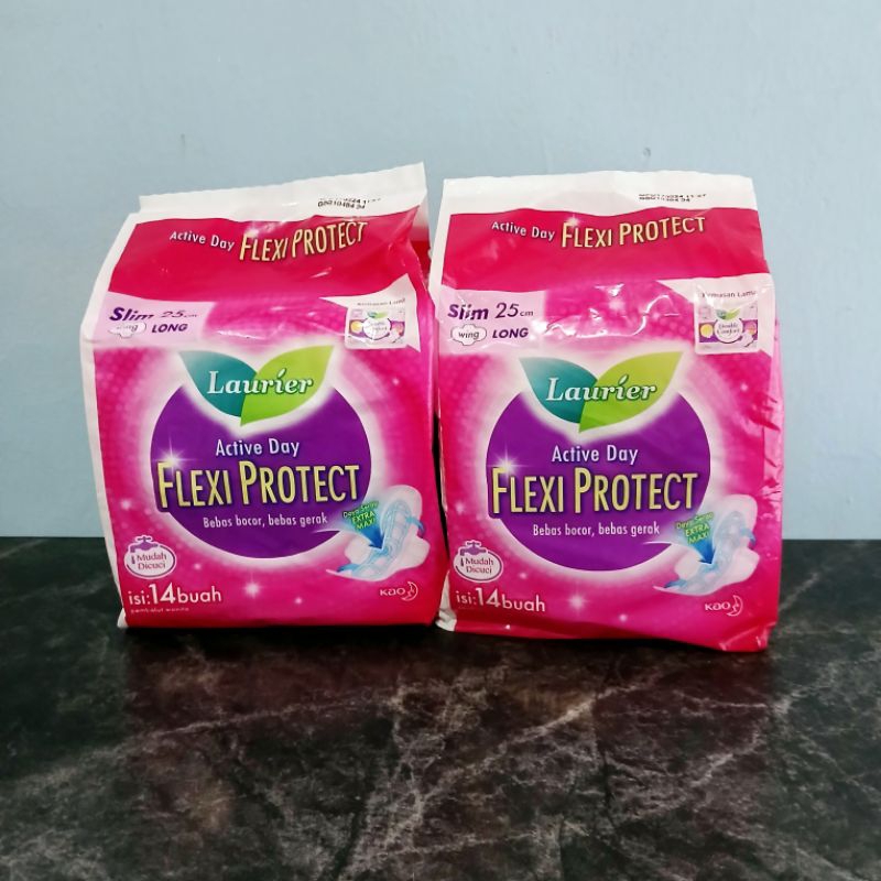 Jual LAURIER Active Day Flexi Protect SLIM 25 cm WING LONG isi 14 buah TWINPACK (2×14) | Shopee ...