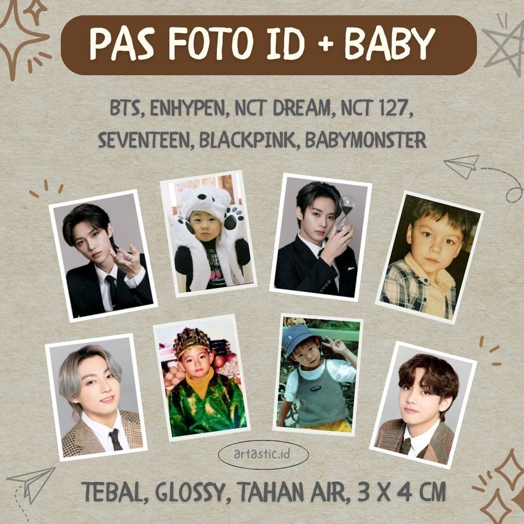 Jual Pas Foto Baby Child BTS NCT NCT DREAM NCT 127 SEVENTEEN ENHYPEN | Shopee Indonesia
