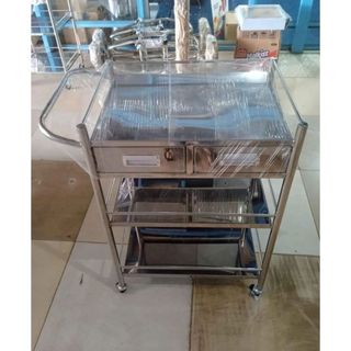 Jual Troli Instrumen 3 Susun 2 Laci Stainless - Trolley Instrument 3 ...