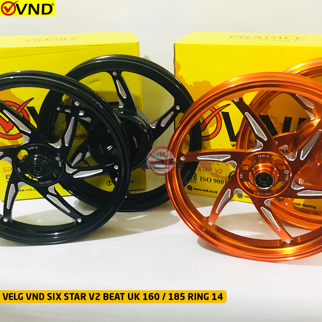 Jual Velg VND Palang 6 V2 Six Star UK 160 / 185 Ring 14 Velg Palang Motor All Beat Series Vario ...
