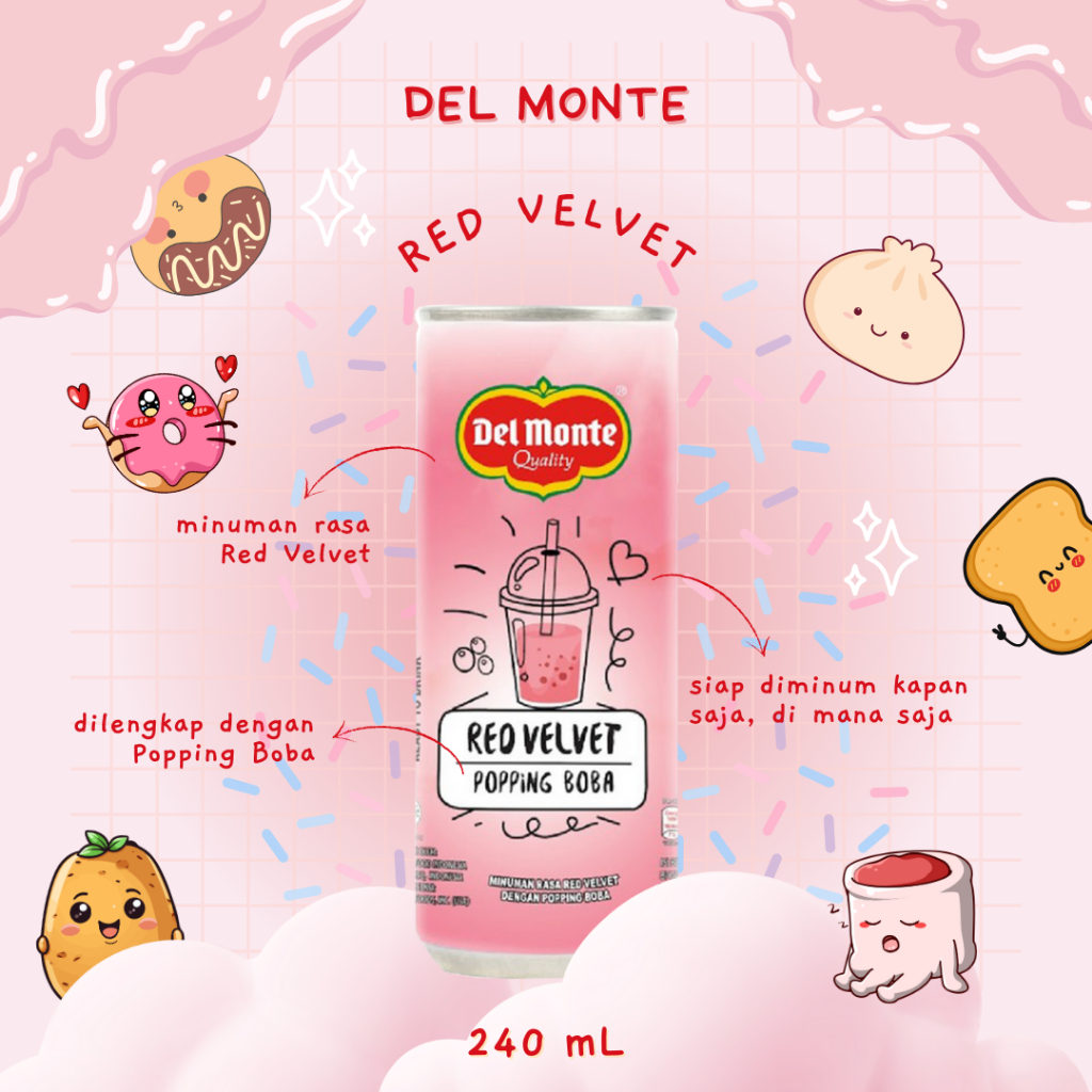 Jual Del Monte Popping Boba / Minuman Popping Boba / delmonte | Shopee ...