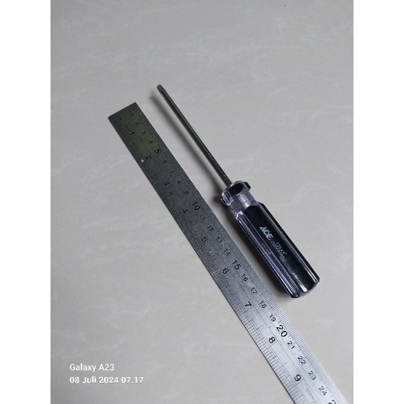 Jual OBENG BINTANG PEMBUKA BAUD SENSOR TPS HONDA, MERK ACE T25 X 100MM ...