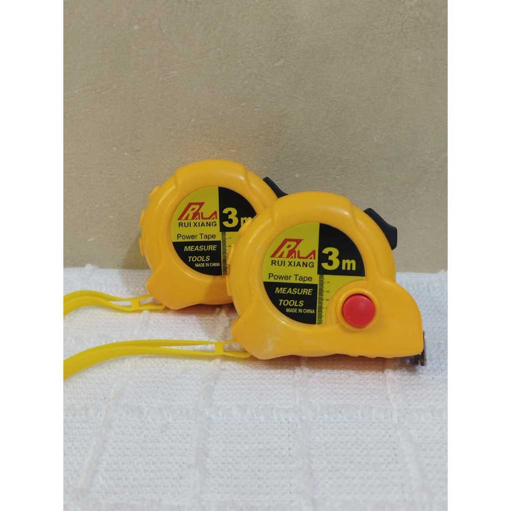 Jual Meteran Rui Xiang Bangunan ukuran 3M / Measuring Tape Pita Putih ...