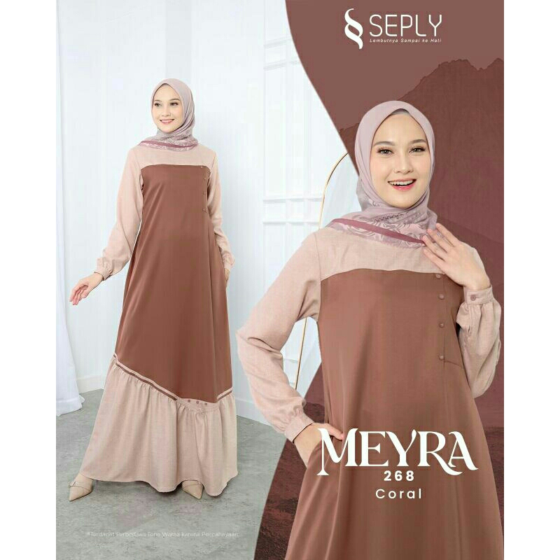 Jual SEPLY GAMIS MUSLIM MEYRA 268 CORAL TERBARU | Shopee Indonesia
