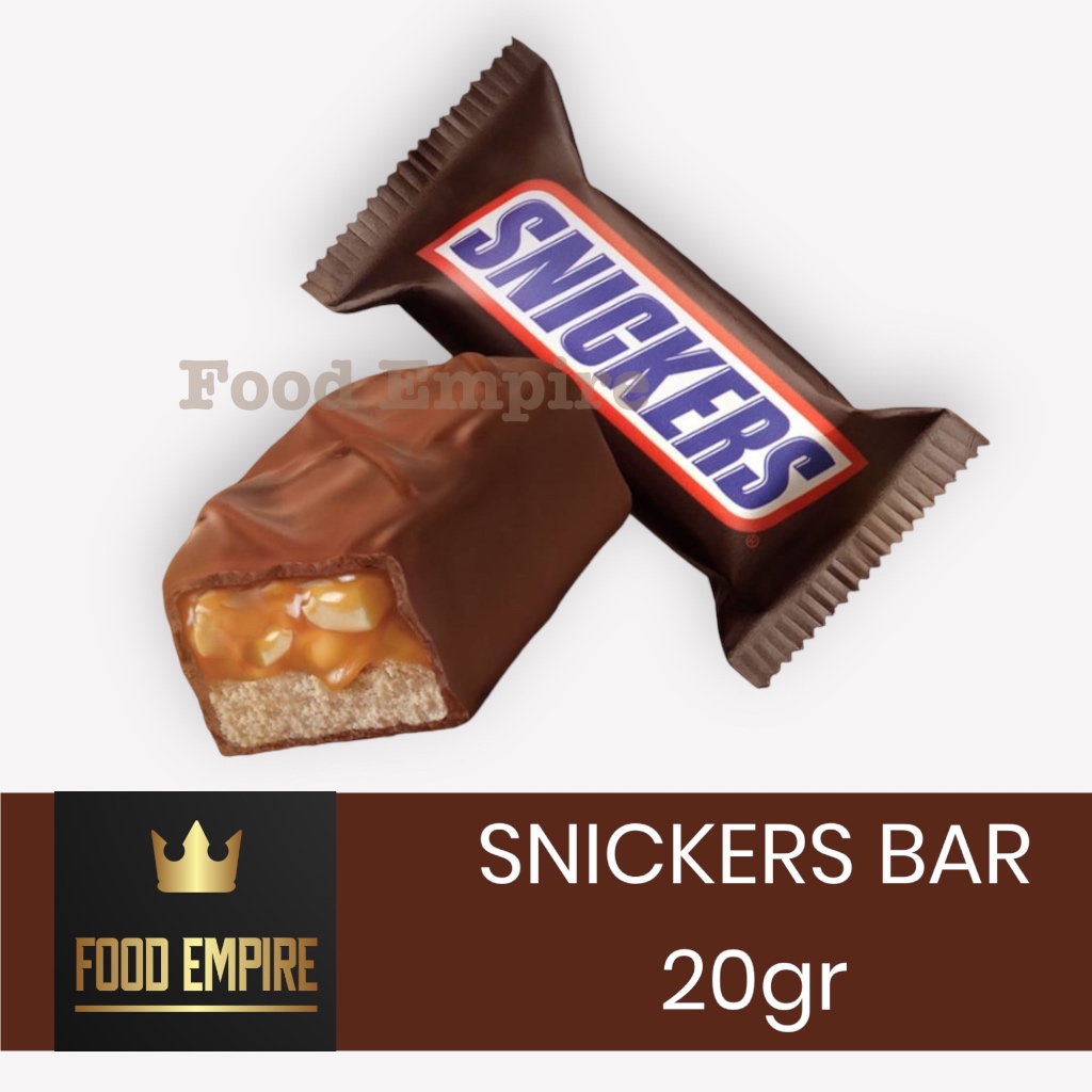 Jual SNICKERS Chocolate Bar 20 gram | Cokelat Snicker Mini | Coklat ...