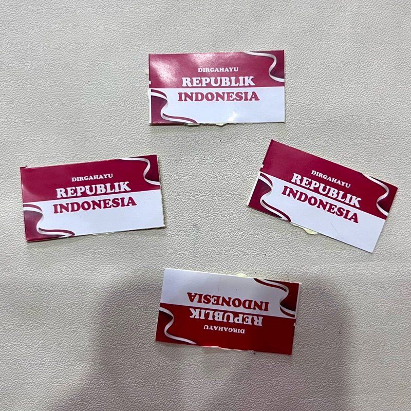 Jual Sticker bendera merah putih per pcs sticker 17 agustus DIRGAHAYU ...