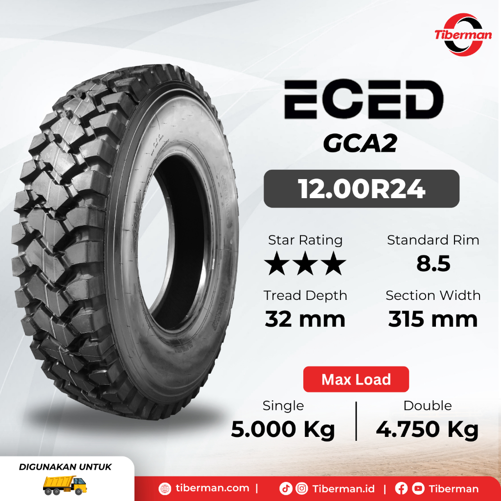 Jual BAN 12.00R24 MERK ECED DUMP TRUCK / EARTHMOVER BAN RADIAL BAN ...