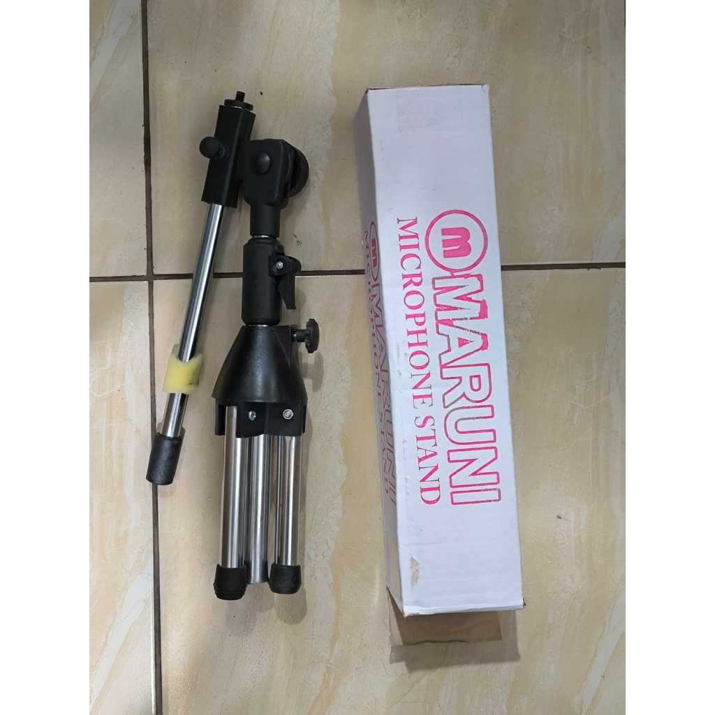 Jual Stand Mic Maruni Pendek Silver - Free 1 Holder Mic ORIGINAL ...