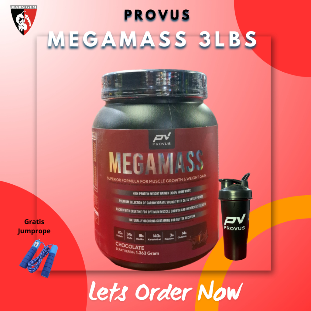 Jual MEGA MASS 3 lbs PROVUS GAINER PENAMBAH BERAT BADAN | Shopee Indonesia