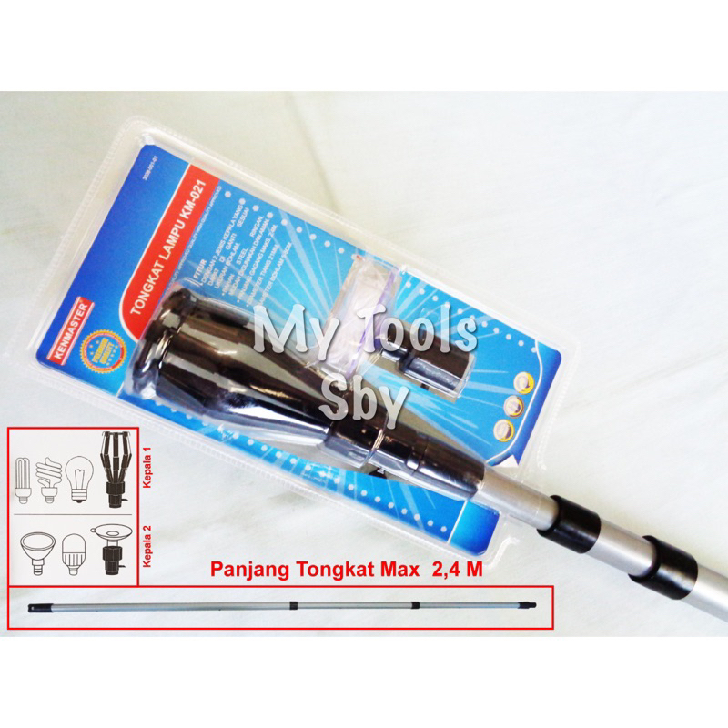 Jual KENMASTER Tongkat Lampu Ganti Bohlam Panjang 2,4 Meter KM-021 ...