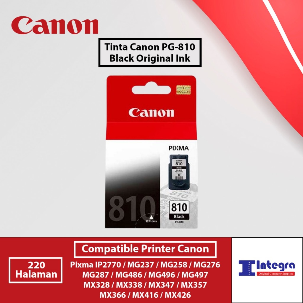 Jual Tinta Canon 810 Ink Cartridge Black / Hitam Original Datascript ...