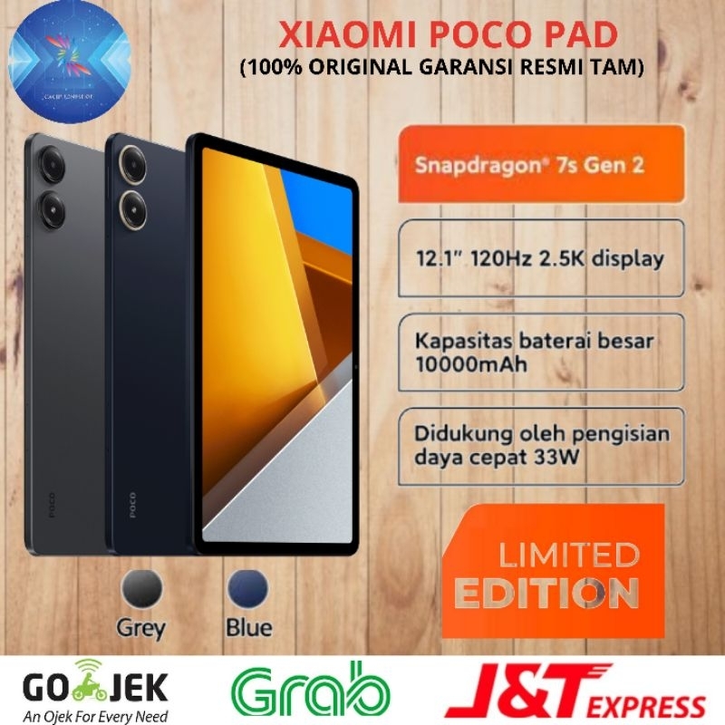 Jual XIAOMI POCO PAD RAM 8GB MEMORY 256GB 8/256GB 12,1" INC 10.000 MAH ...