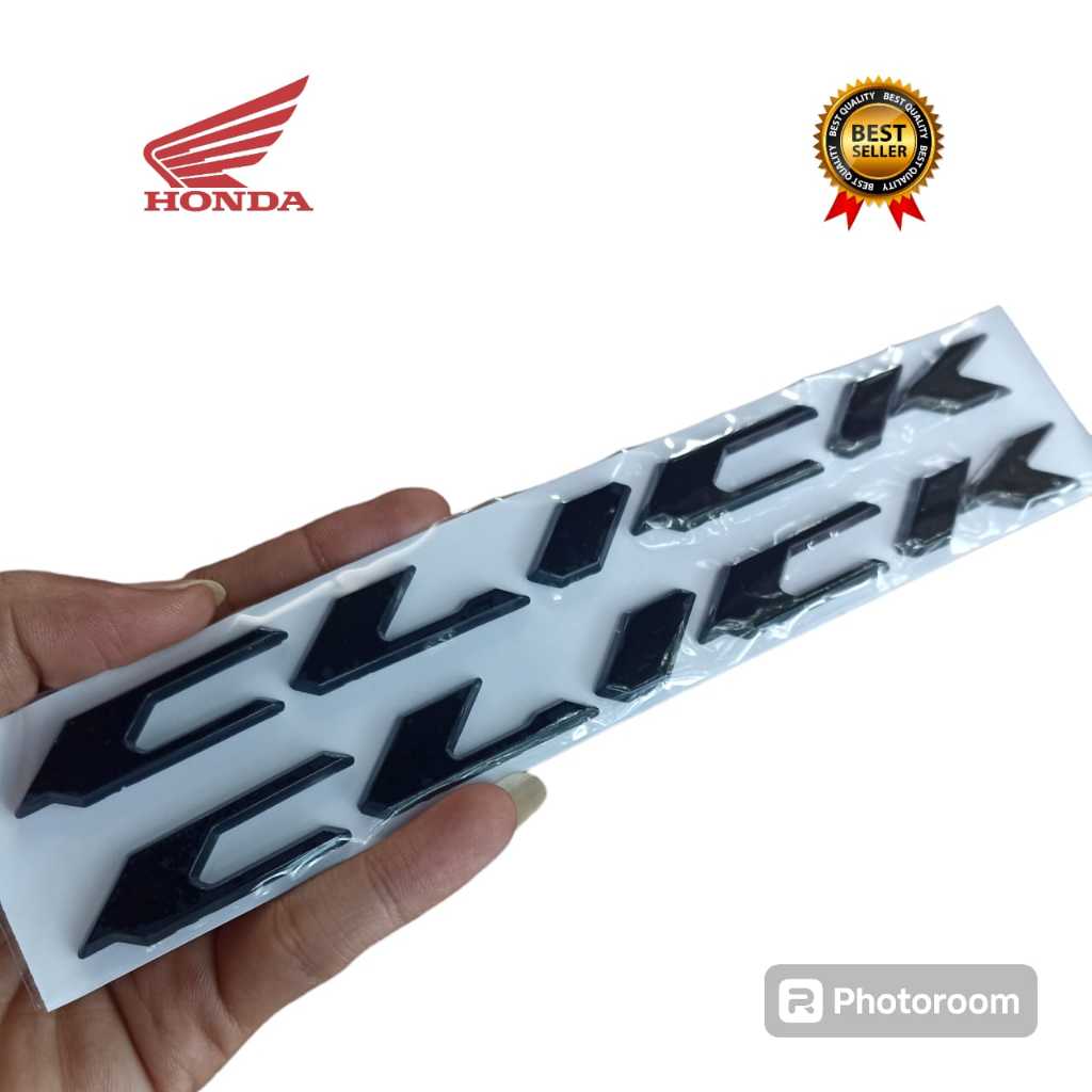Jual EMBLEM CLICK TIMBUL WARNA HITAM / LOGO STICKER CLICK TIMBUL WARNA ...
