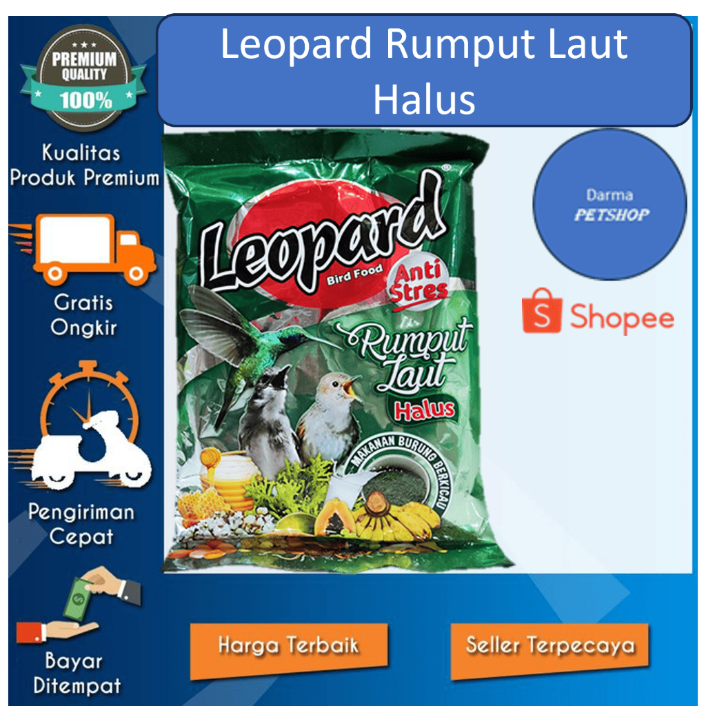 Jual LEOPARD RUMPUT LAUT VOER HALUS -PAKAN BURUNG PLECI KOLIBRI CIBLEK ...