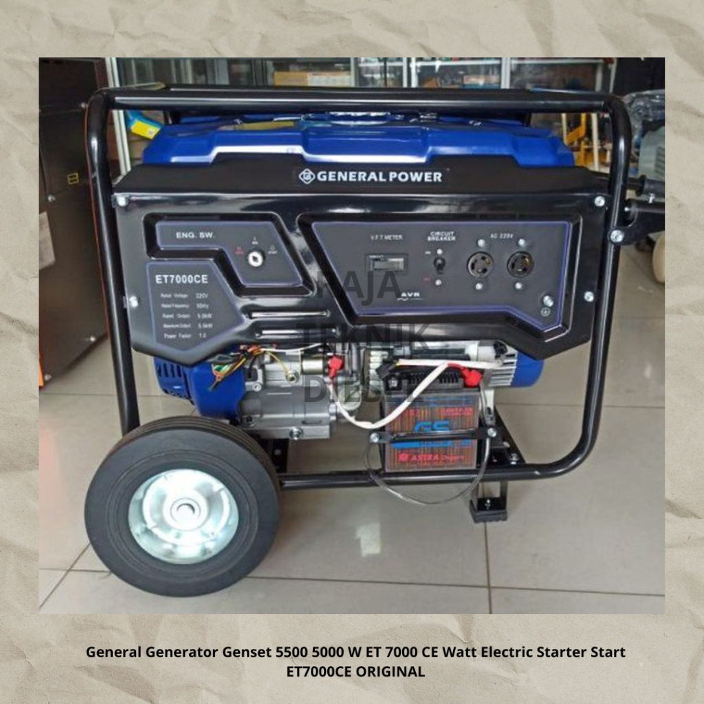 Jual General Generator Genset 5500 5000 W ET 7000 CE Watt Electric ...