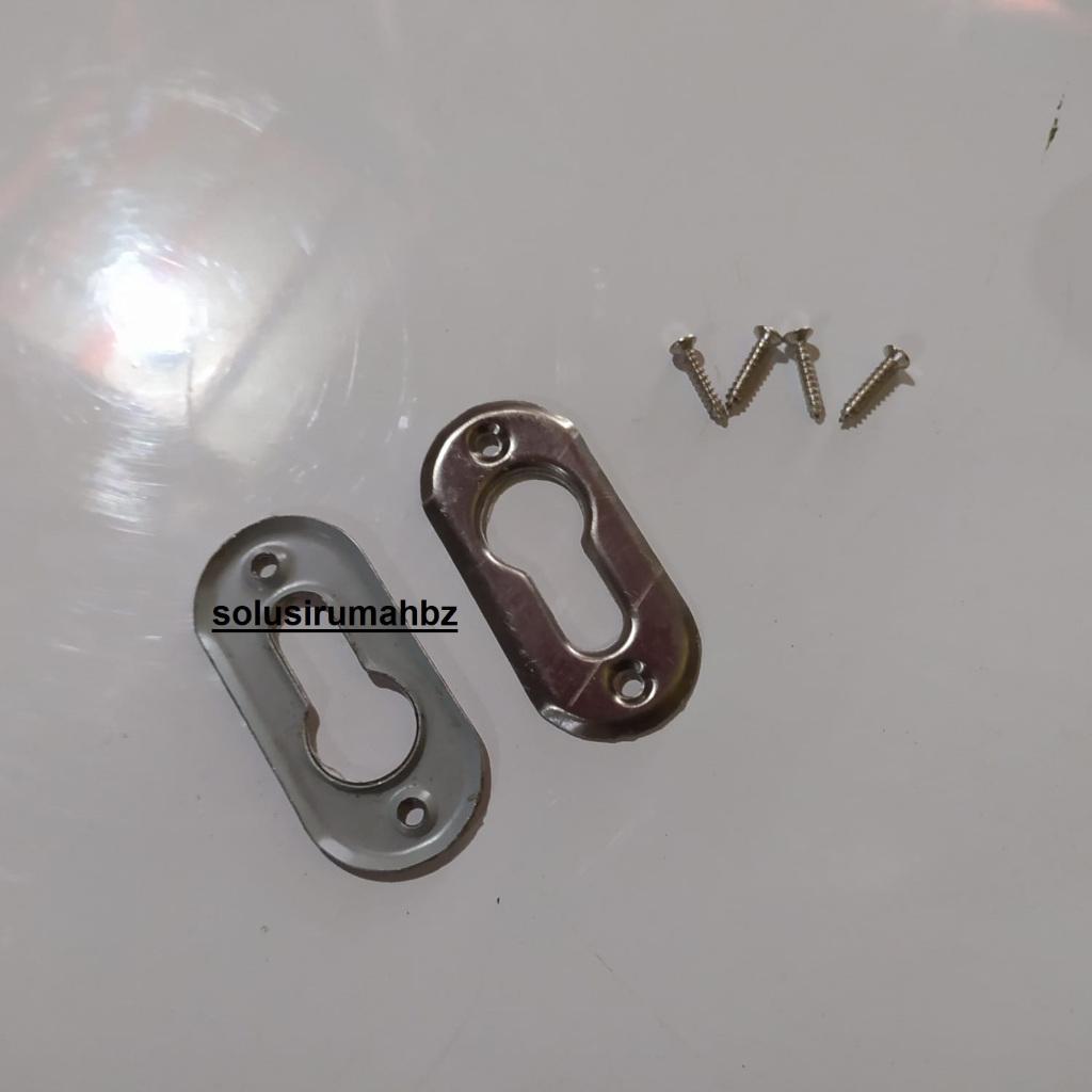 Jual tutup kunci ring silinder besar 2pc + sekrup pintu pelor lidah ...