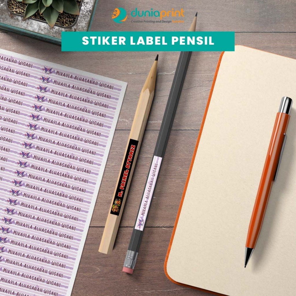 Jual Sticker Nama Pensil | Stiker Nama | Label Nama | Stiker Label ...
